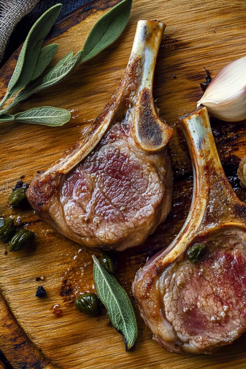 Easy Mediterranean Lamb Chops with Garlic & Anchovies