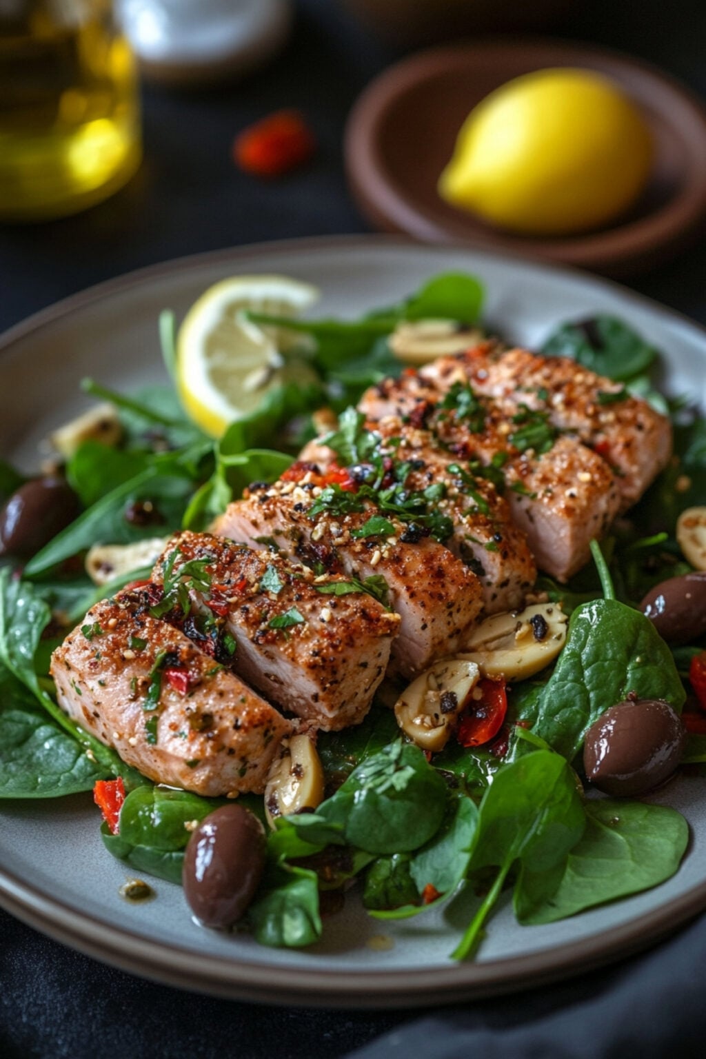 Easy Slow-Roasted Tuna Recipe with Harissa & Olives