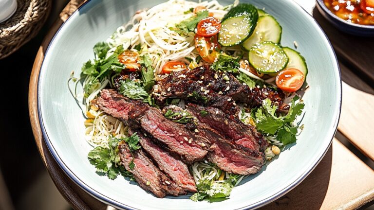 Easy Vietnamese Steak Dinner Recipe with Fresh Noodles
