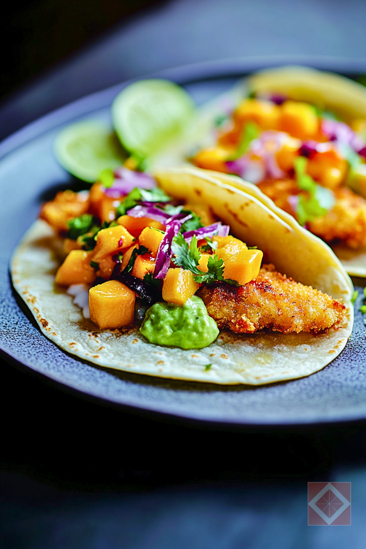 Anti-Inflammation Crispy Fish Tacos with Mango Salsa