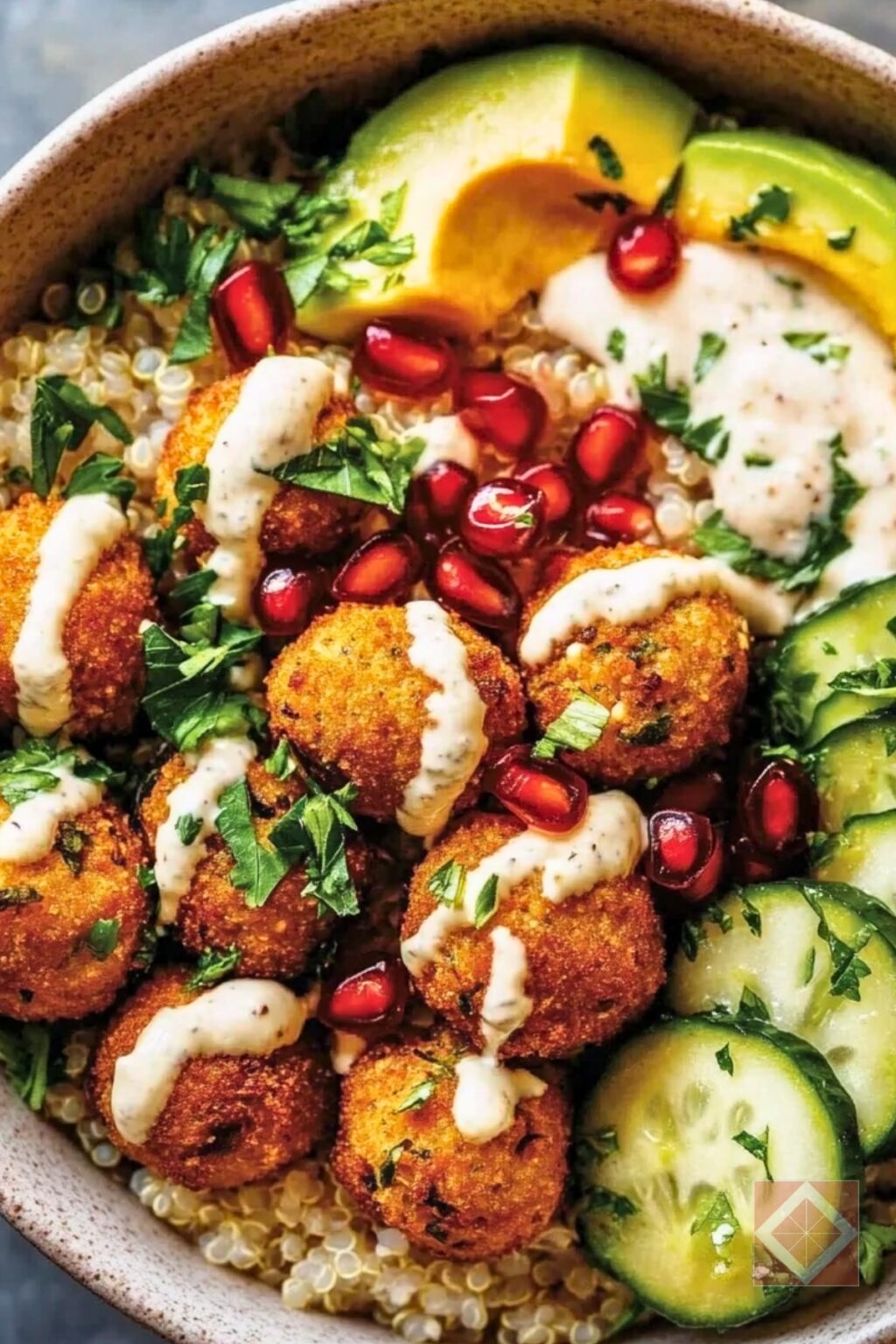 Flavor-Packed Falafel Bowl with Avocado & Fresh Veggies