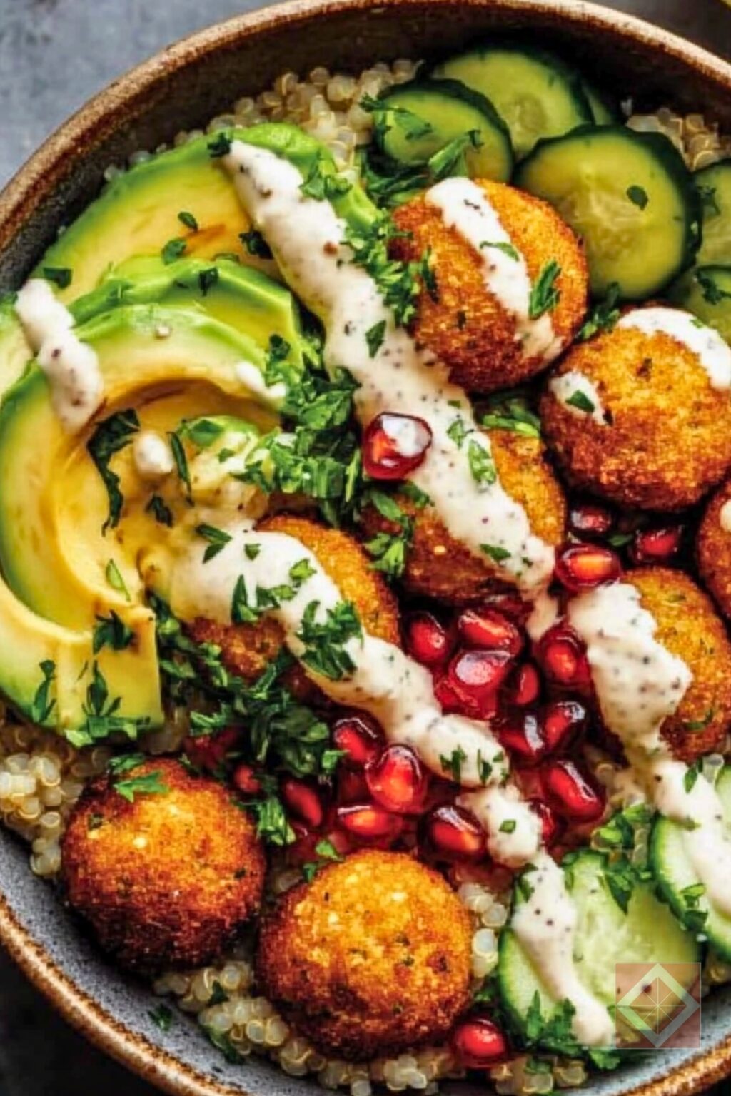 Flavor-Packed Falafel Bowl with Avocado & Fresh Veggies