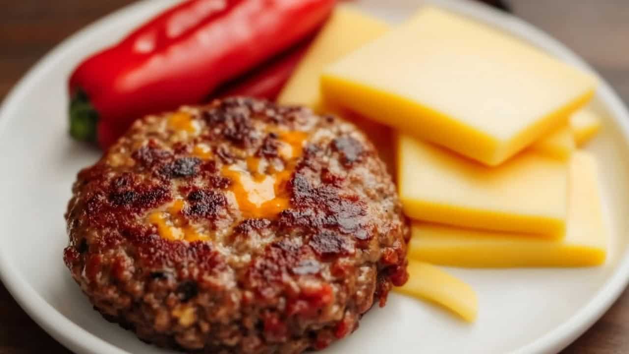 Carnivore Beef Burger Patties with Cheddar Air Fryer Recipe for Quick ...