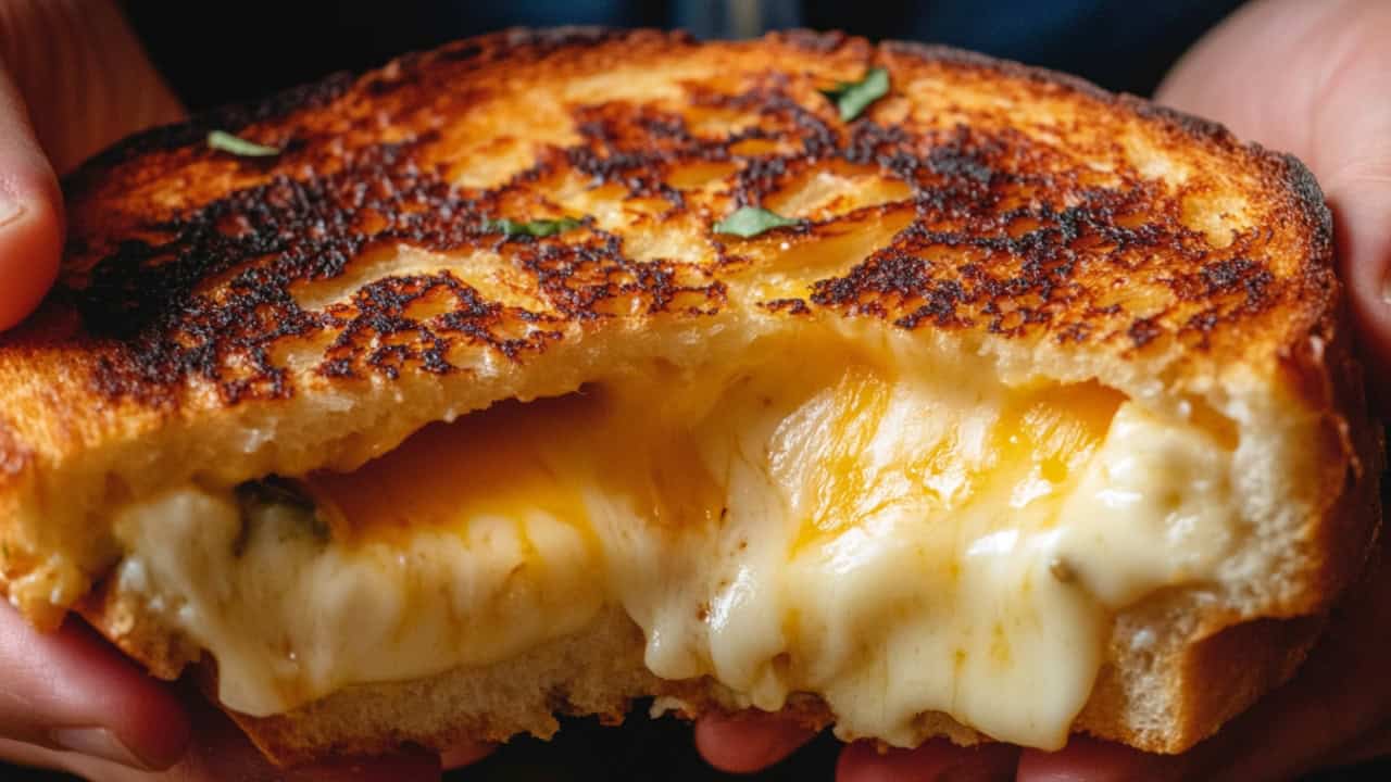 Extremely Cheesy Grilled Cheese That’s Way Too Good
