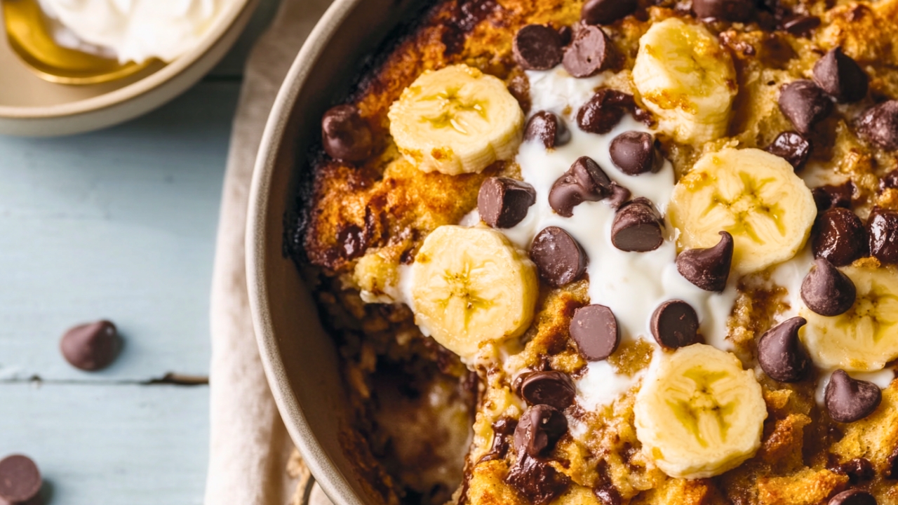 A Healthier Banana Bread Pudding That Still Feels Like a Treat