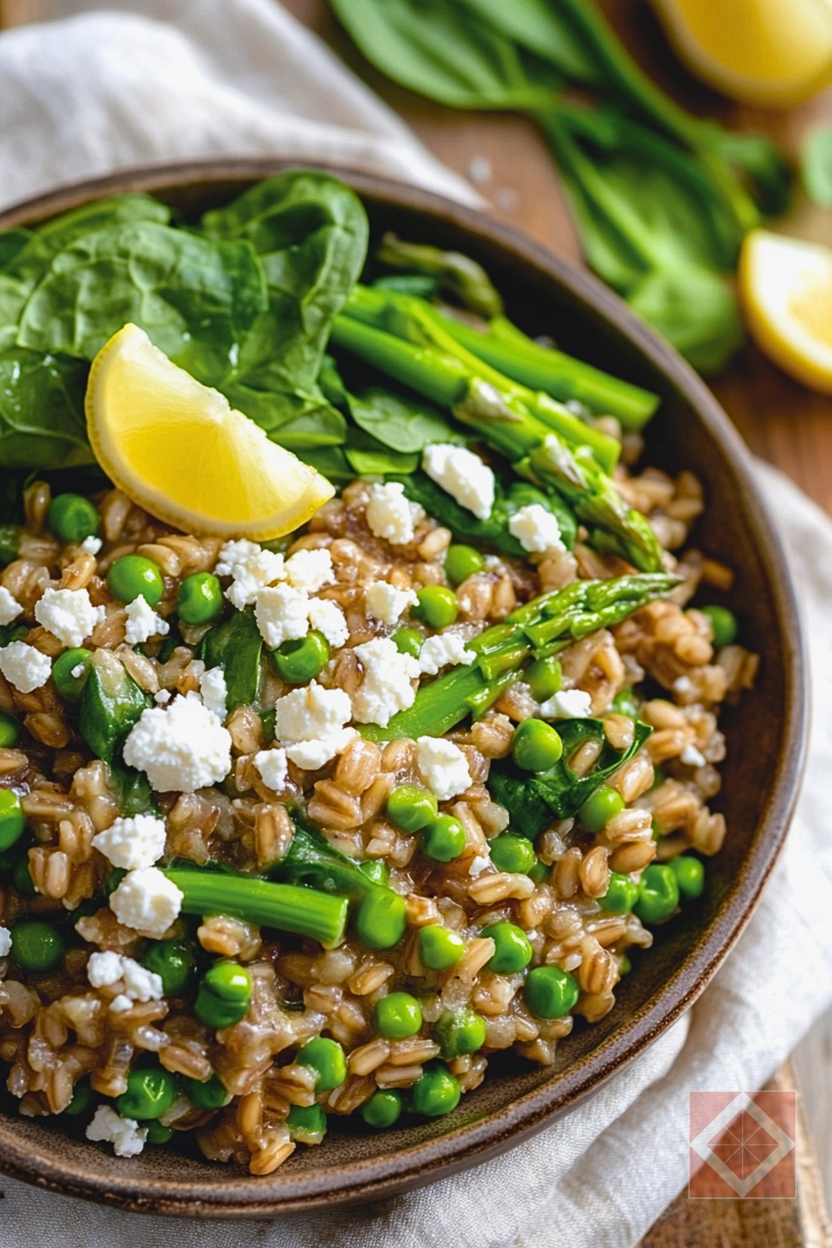 This Spring Farro Risotto Practically Cooks Itself