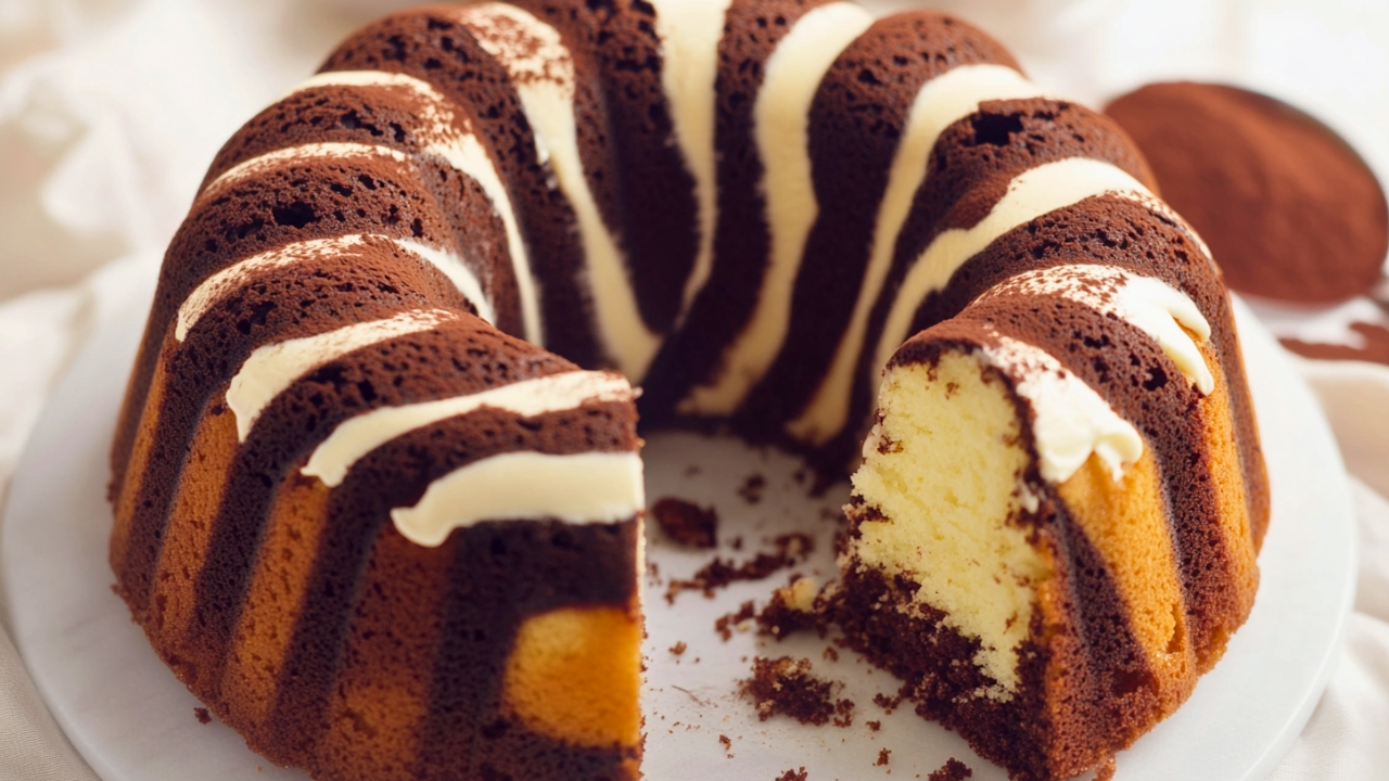 Stunning Zebra Bundt Cake for Your Dessert Recipes Collection